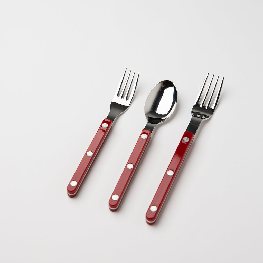 Sabre Bistrot Shiny Flatware, Burgundy – Slow Sunday Select Shop